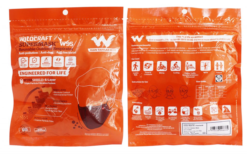 Wildcraft Reusable W95 6 Layer Face Mask – Medispot Medical