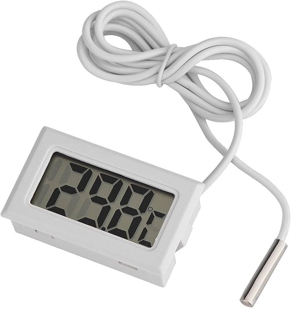 Digital LCD Temperature Thermometer with Sensor Fridge Thermometer ...