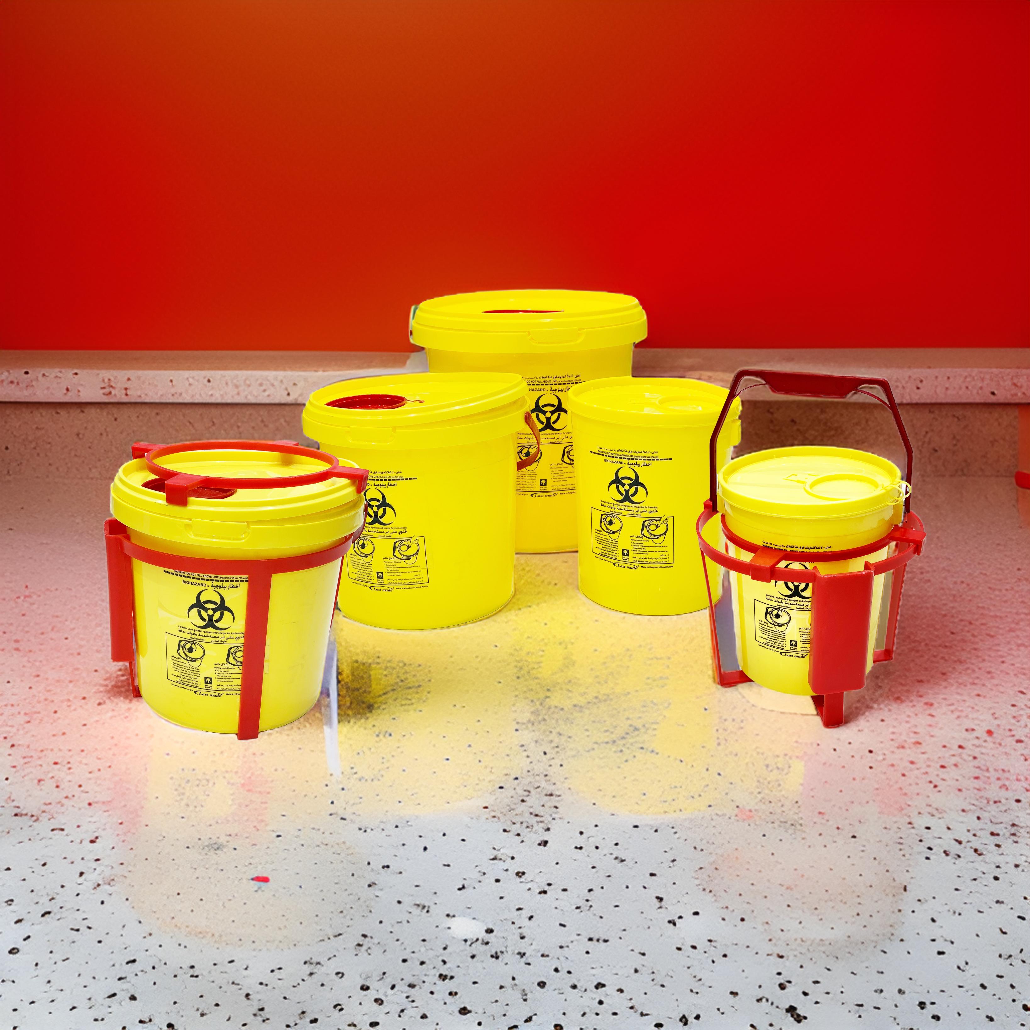 Medical waste yellow disposable sharp container 21 13 6 litter ...